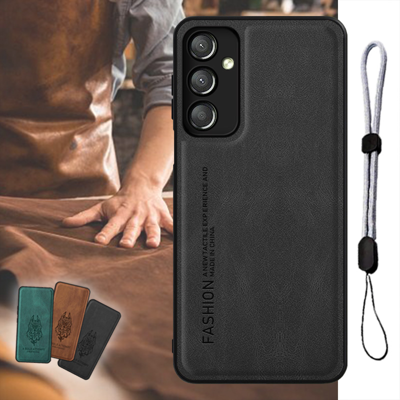 For Samsung A24 4G Luxury Leather Case with Adjustable Rope | Shopee ...