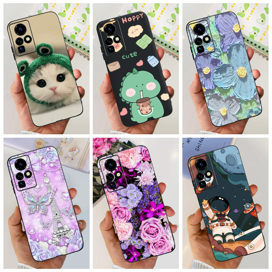 Infinix Zero X / Zero X Pro Cute Cat Dinosaur Painted Phone Casing ...