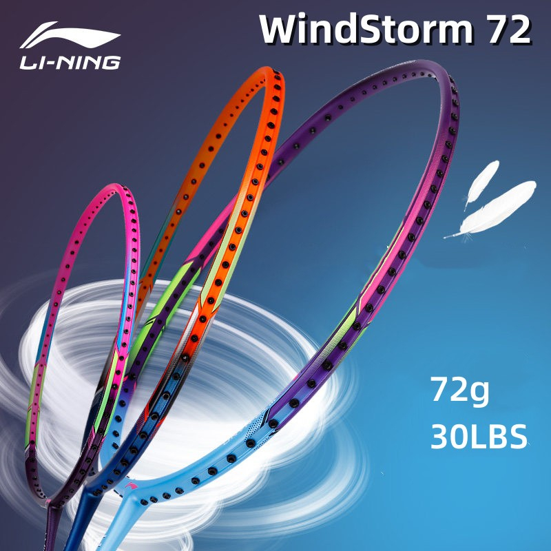 Li Ning WindStorm 72 (6U) Super Light All Carbon Fiber Badminton Racket ...