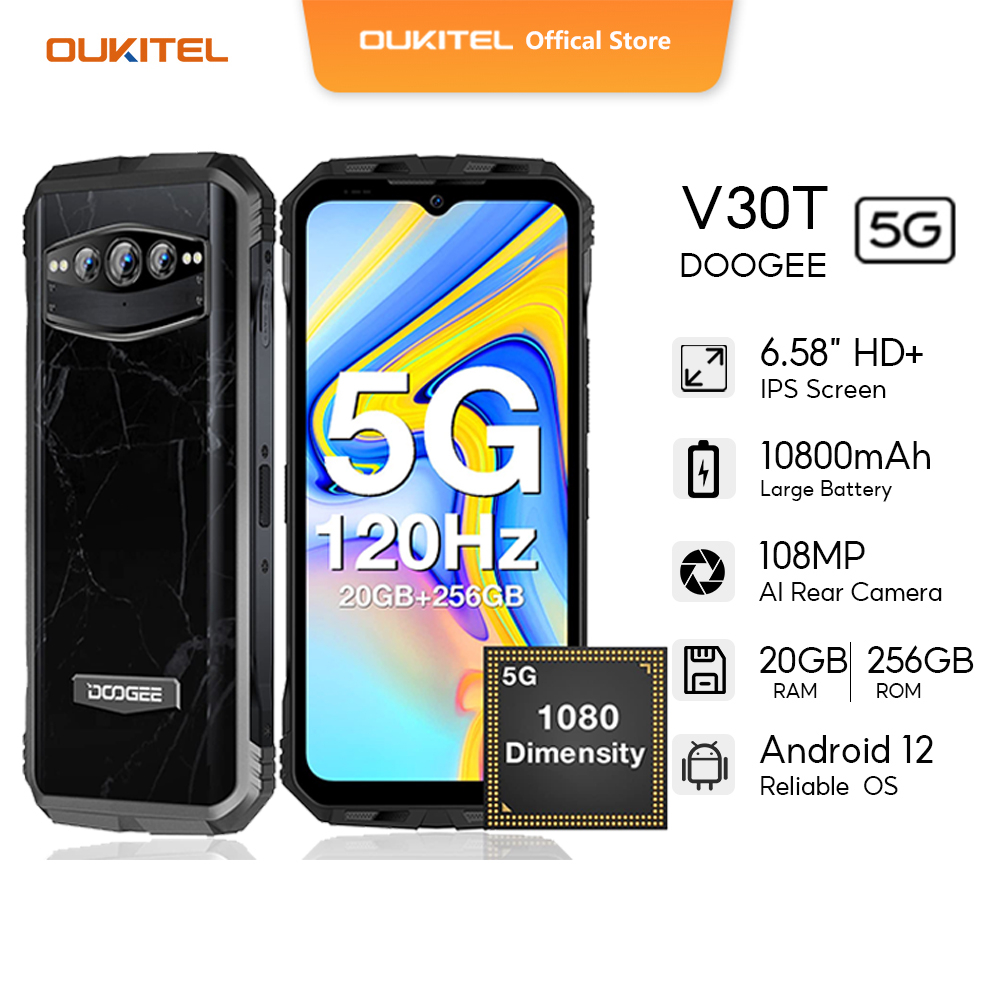 Doogee V30t 5g 6.58inch 20gb+256gb 10800mah Phone | Shopee Philippines