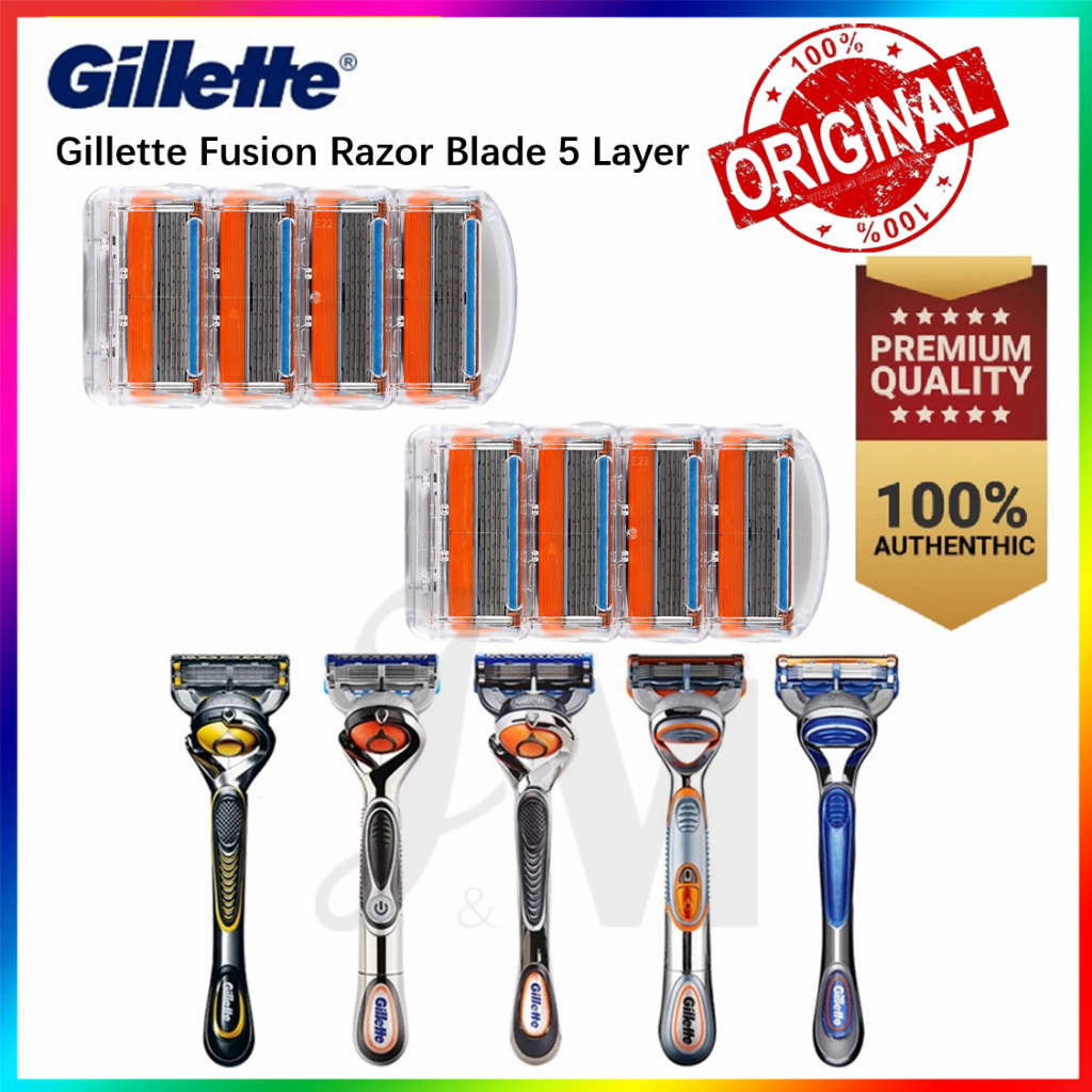 Gillette Fusion Razor Shaving Blade Brands Safety Manual Face Beard ...