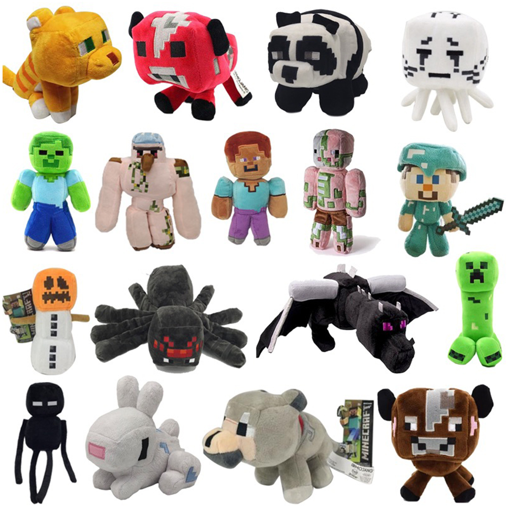 Newest Minecraft Plush Toy Steve Creeper Sheep Axolotl Warden Stuffed ...