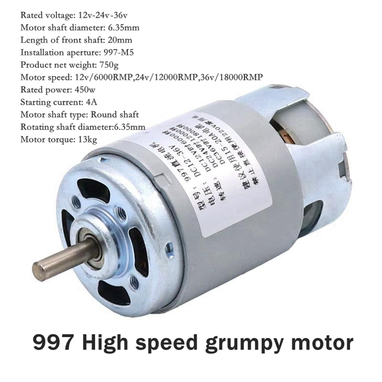DC 12~24v Brushed Motor 895 997 High Speed And High Torque Motor ...