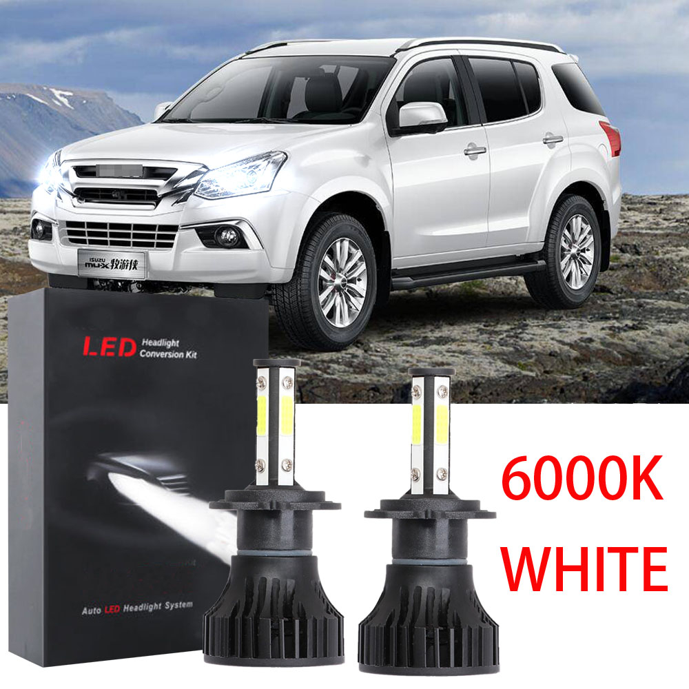 For Isuzu mux 2013 2014 2015 206 2017 Headlight Lamp - 6000K LED Bulbs ...
