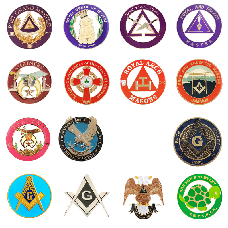 Masonic Car Badge Emblem Freemason MASON exquisite paint technique ...