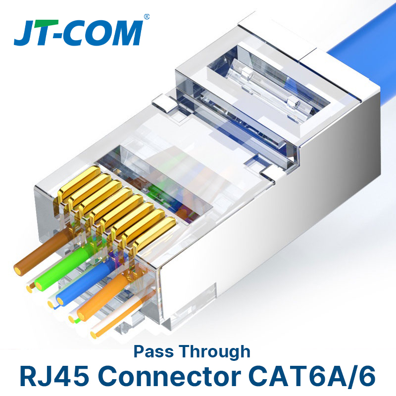 JT-COM 1PCS CAT6 RJ45 connector 8P8C modular Ethernet cable header plug ...