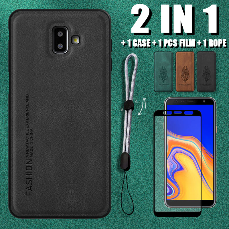2 IN 1 For Samsung J6 Plus J6 Prime Luxury Leather Case with Adjustable ...