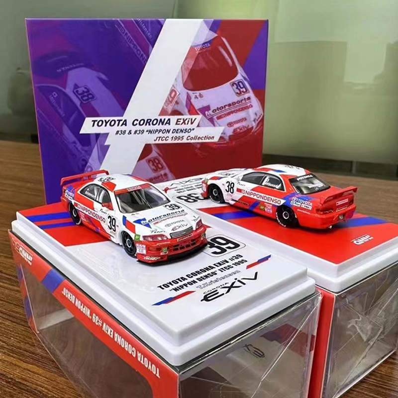 INNO 1/64 MODEL CAR TOYOTA CORONA EXIV #38 & #39 "TOYOTA TEAM CERUMO ...
