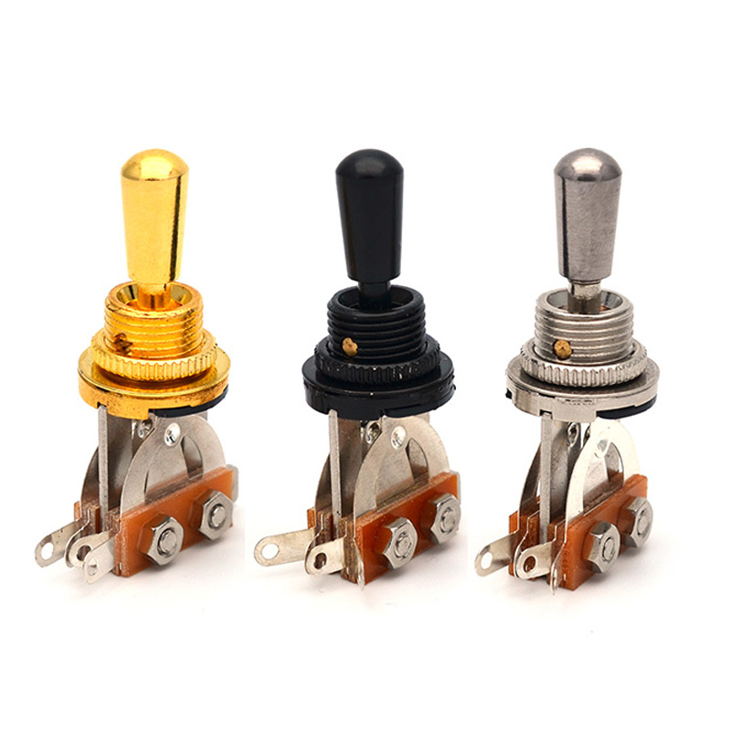Metal Knob 3 Way Electric Guitar Pickup Toggle Switch Selector Toggle ...