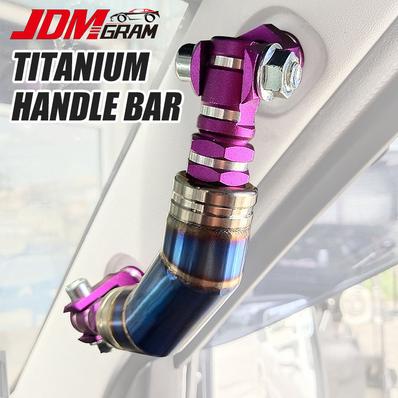 JDMGRAM Titanium Car Roof Handle Bar 1PC Universal Adjustable Auto Door ...