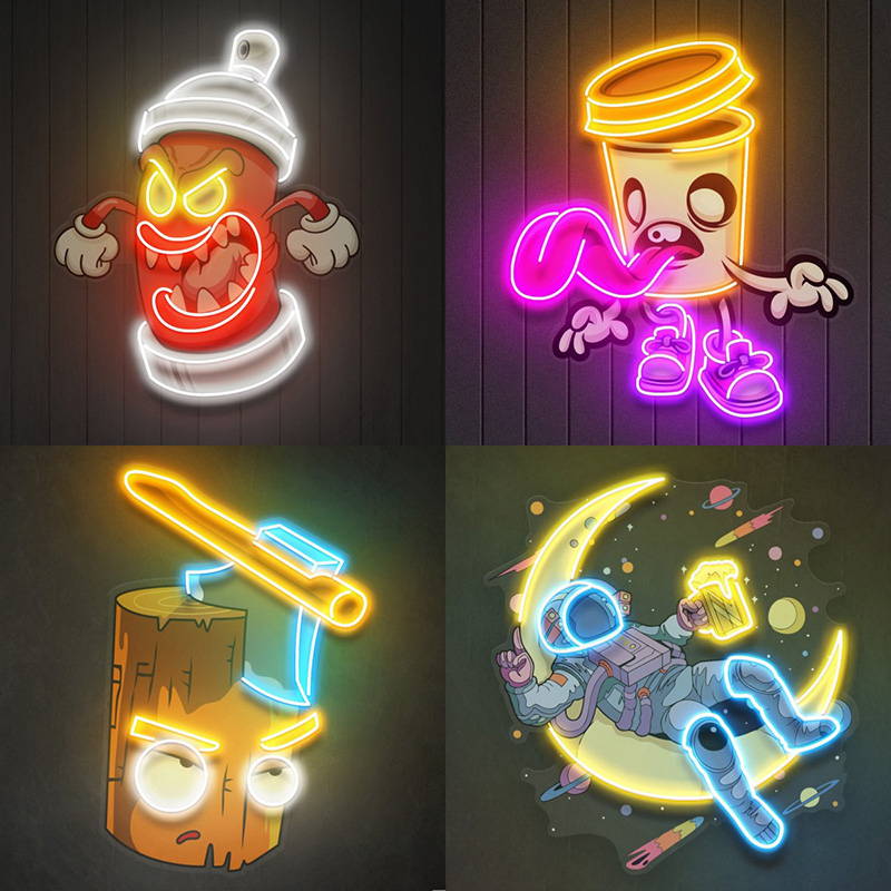 Custom 3D Neon Led Sign Print Personalised Name Neon Home Bedroom Decor ...