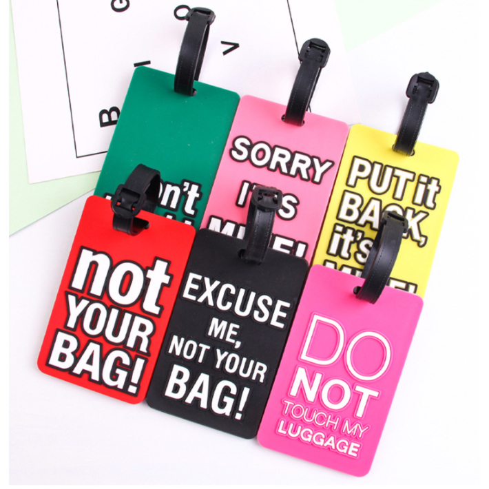 Creative PVC Soft Luggage Tag " Don't touch my bag" Tag,Travel Bag Tags ...