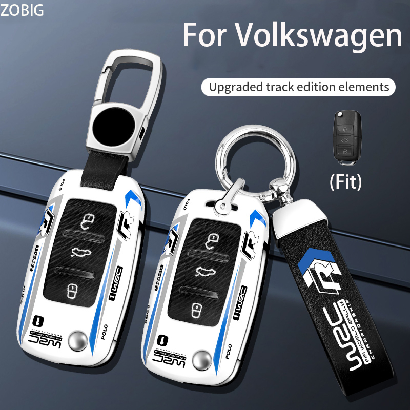 ZOBIG Racing Style ABS Key Fob Cover for Volkswagen Car Key Case Shell ...