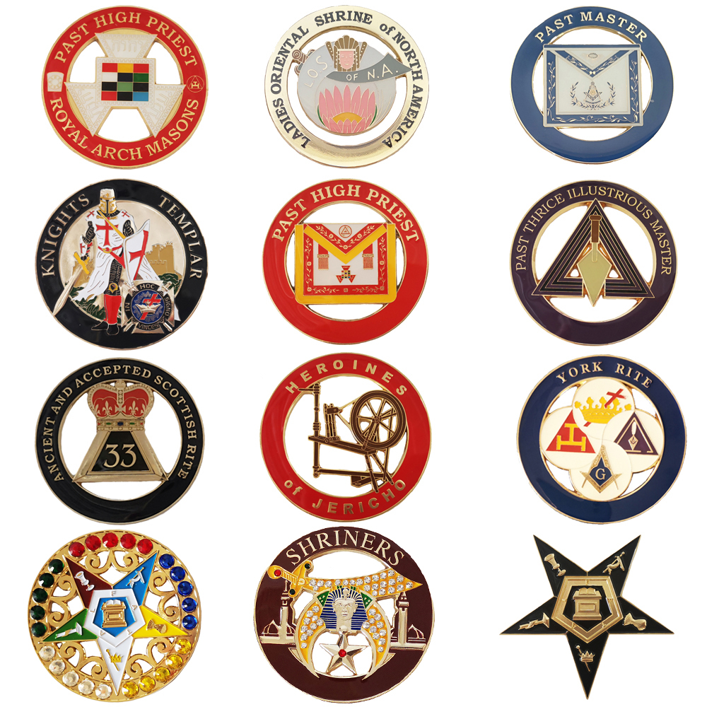 Masonic Car Badge Emblem Freemason MASON exquisite paint technique ...