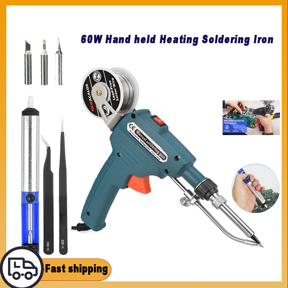 60W 8 in 1 Automatic Soldering Gun Hand-held Internal Heating Soldering ...