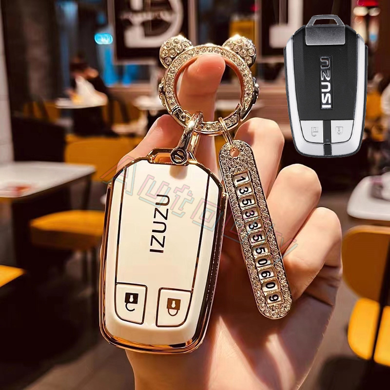 ISUZU DMAX D-MAX MUX MU-X ISUZU Remote Key Case Car Key Cover Keychain ...