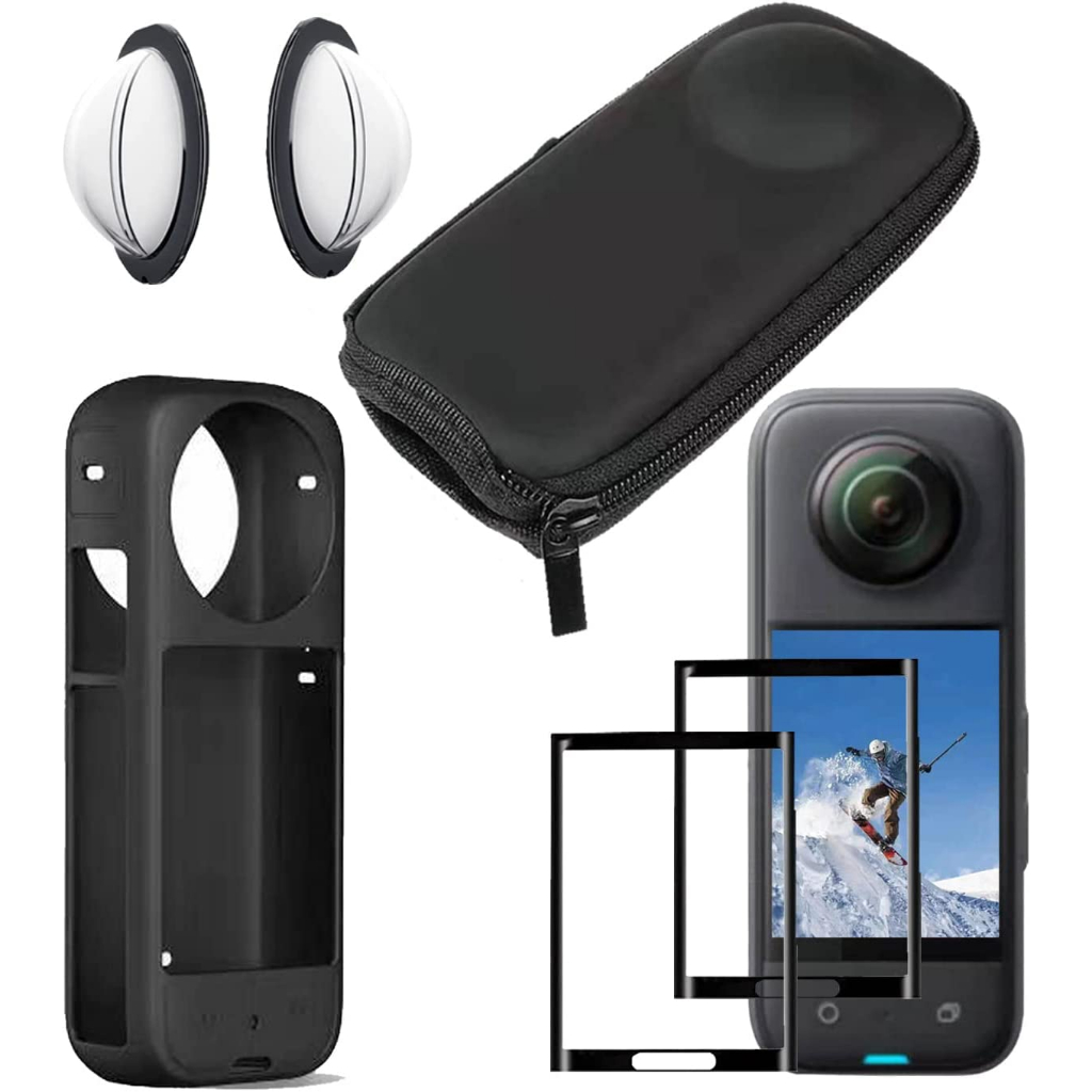 Silicone Case Bag Lens Guard Cap Screen Protector for Insta360 X3 ...