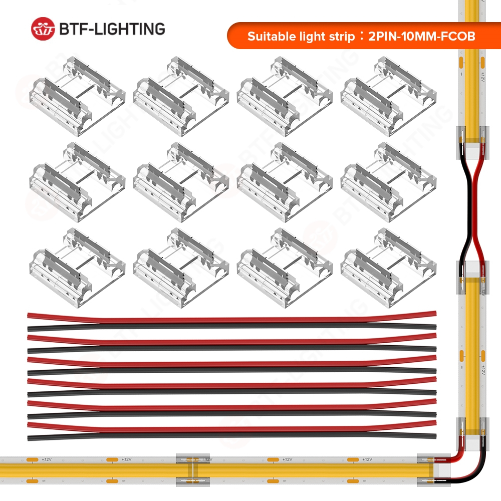 BTF-LIGHTING 2Pin FCOB LED Strip Connectors,8MM/10MM 12 FCOB terminals+ ... BTF-LIGHTING 2Pin FCOB LED Strip Connectors,8MM/10MM 12 FCOB terminals+ ...