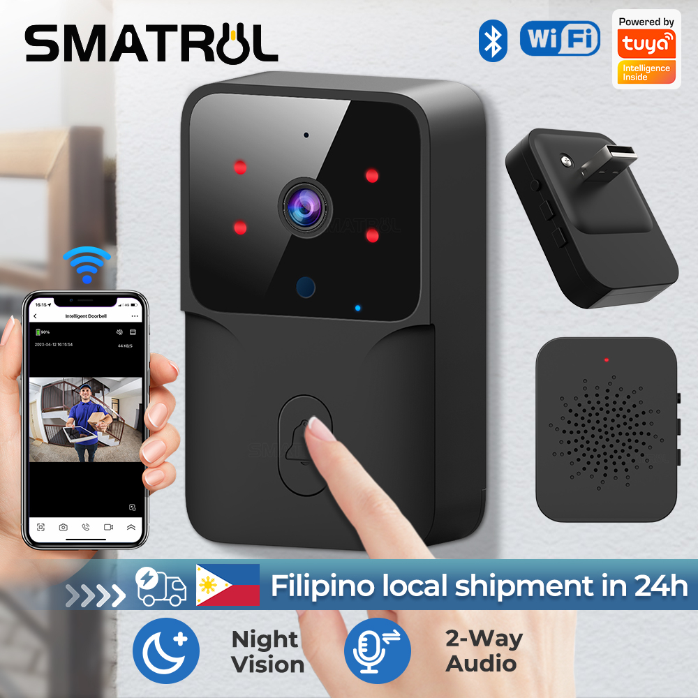 SMATRUL Tuya Wireless Smart Wi-Fi Doorbell | Shopee Philippines