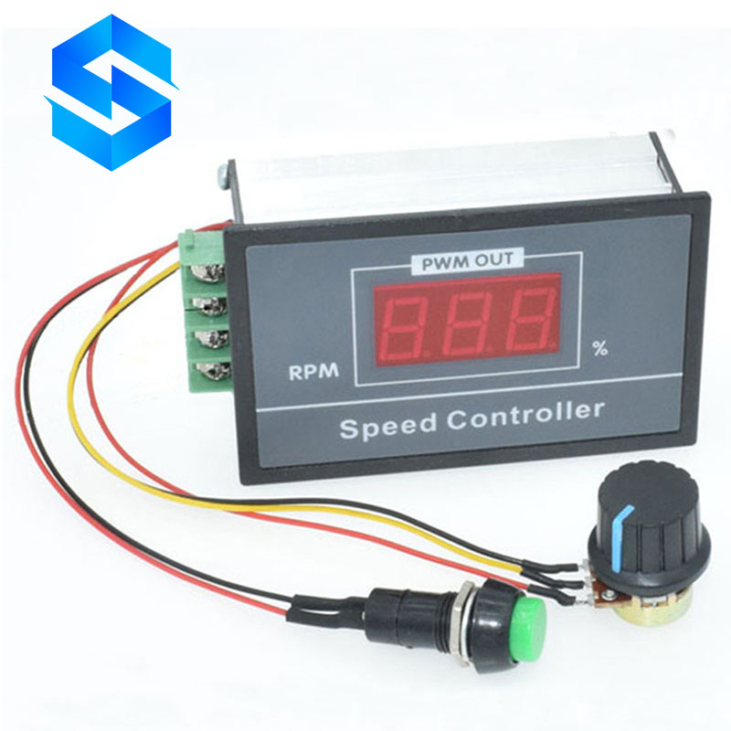 30A DC 6-60V Digital LED Display PWM DC Motor Controller Speed Regulator 12V 24V PWM 6-60V ...