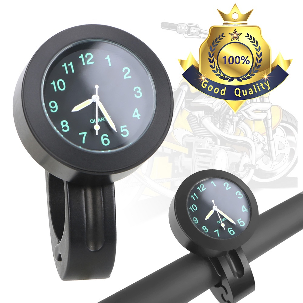 Motorcycle Clock Waterproof Aluminum Watch for Bicycle Handlebar Quartz ...