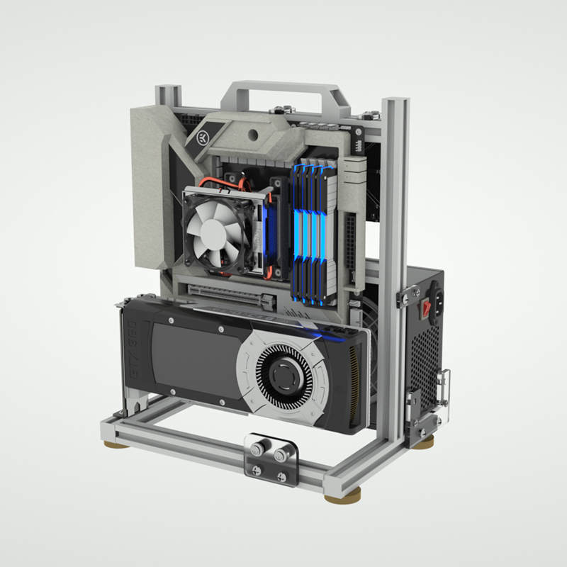 Open Computer Case vertical, transparent, creative and personalized ...