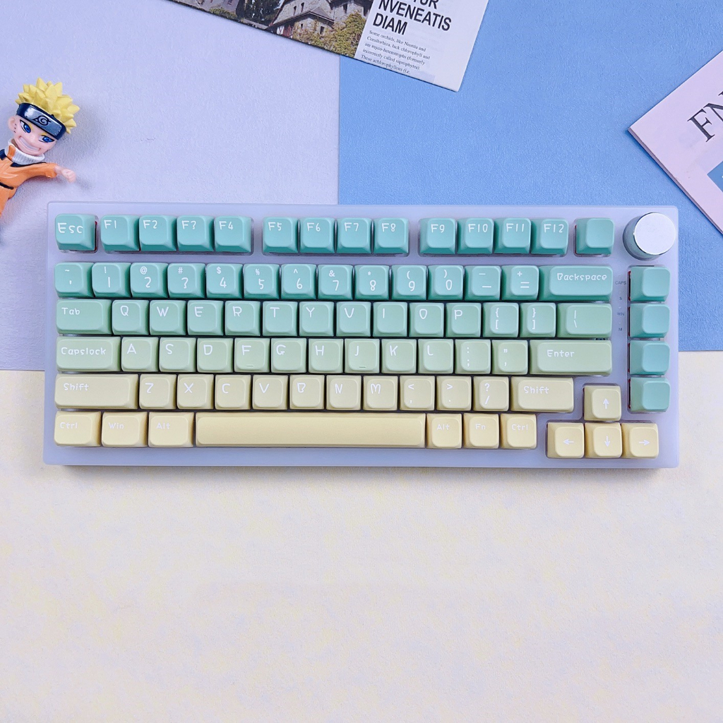 Green Lemon Theme Keycap 120 Keys MDA High Gradient PBT Thermal ...
