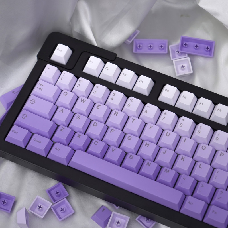 GMK 125-key Purple gradient front engraved PBT DYE-sublimation cherry ...