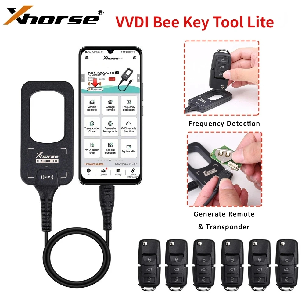 Xhorse VVDI BEE Key Tool Lite Frequency Detection Transponder Clone ...