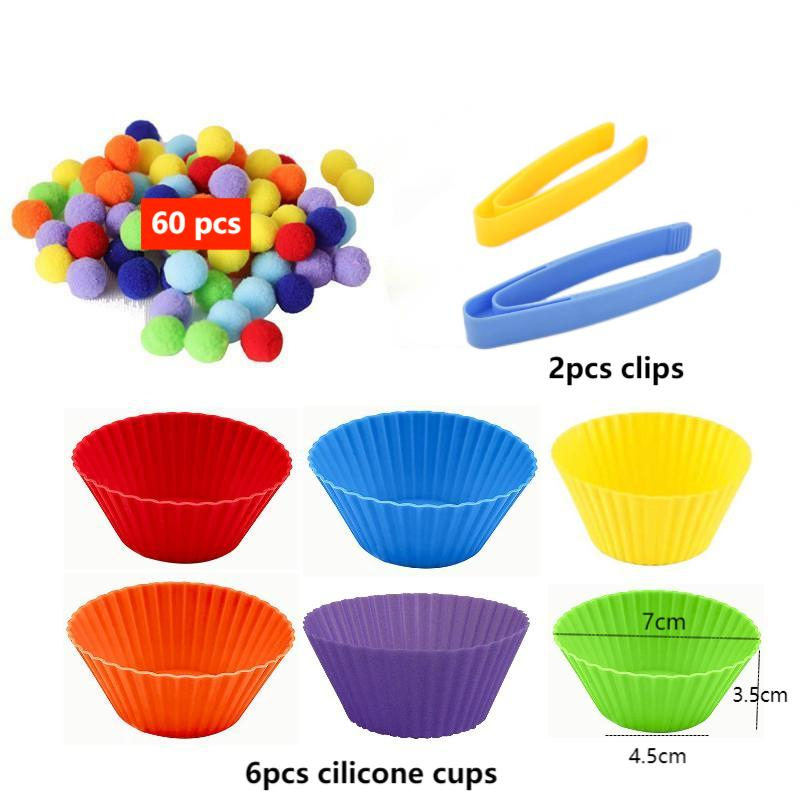 Colourful Counting Sorting Matching Cup Montessori Early Learning Child ...