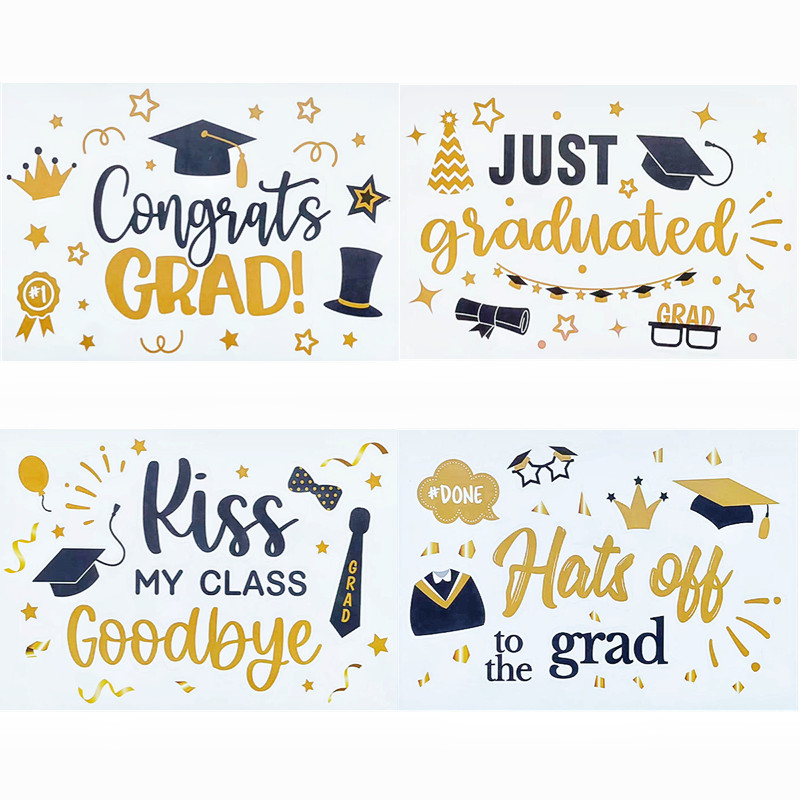 Graduation BOBO Balloon Sticker Celebrate GRAD Party Decoration DIY ...