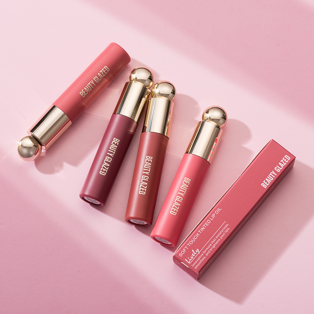 Beauty Glazed Lip Tint Long Lasting Waterproof Lip Oil Moisturizing Shine Shimmer Plumping Lip