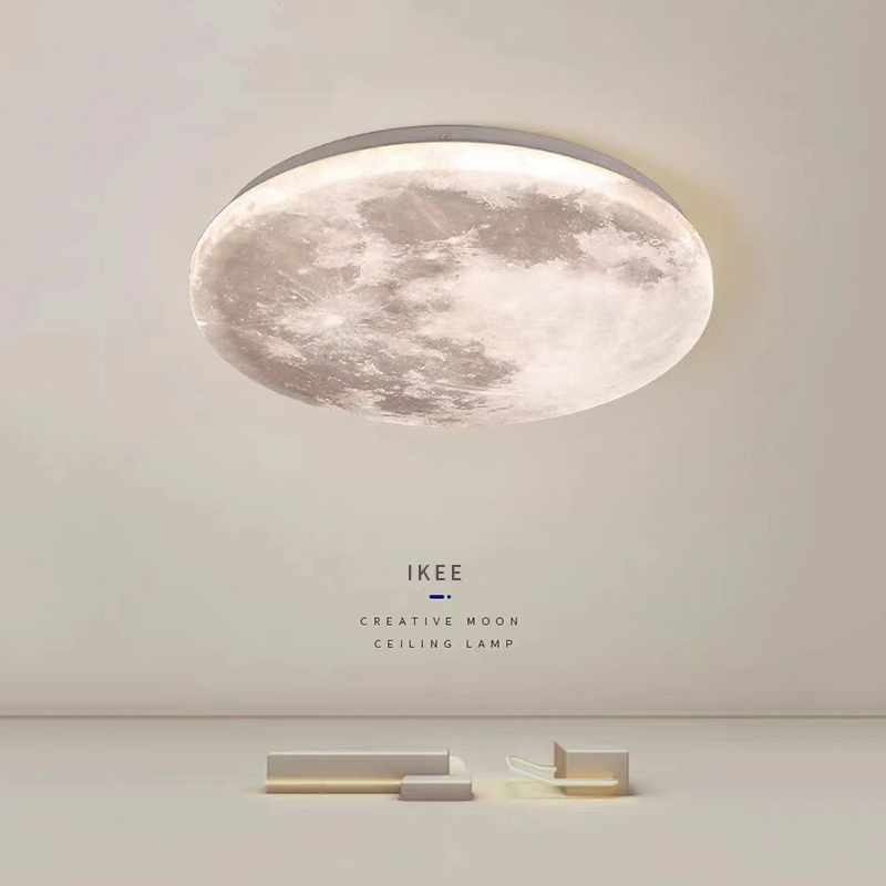 Modern Creative Moon Lamp Nordic Minimalist Led Moon Ceiling Light ...