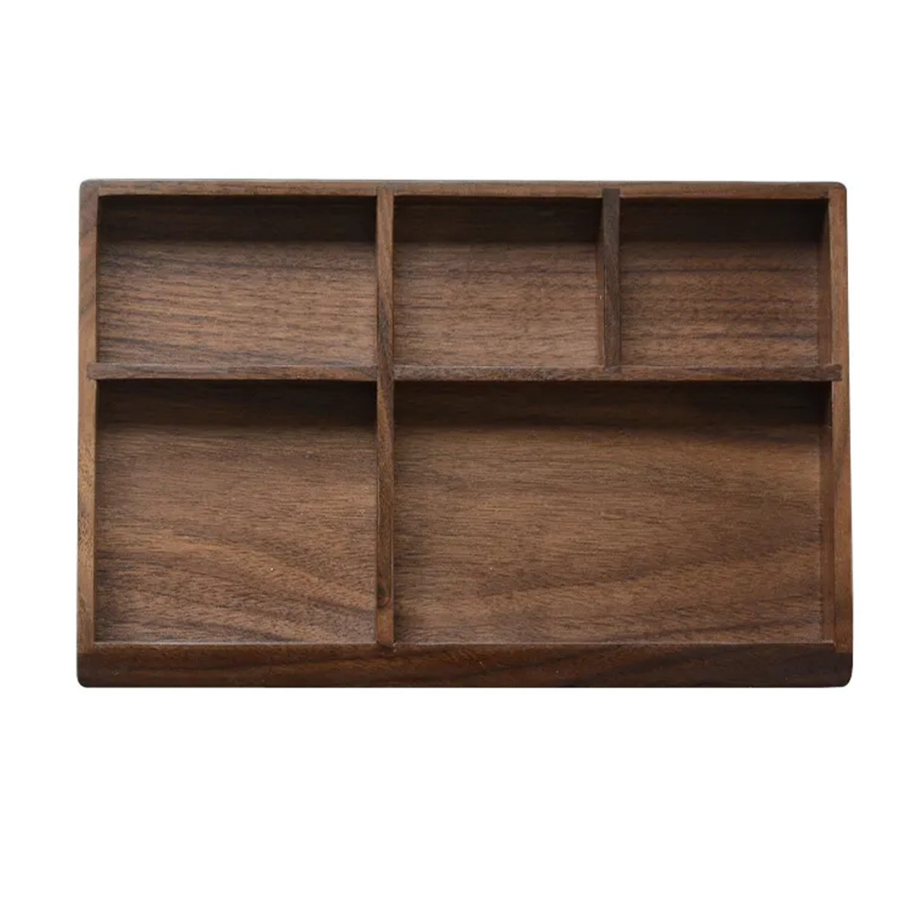 Black Walnut Desktop Storage Box Solid Wood Office Living Room Coffee ...