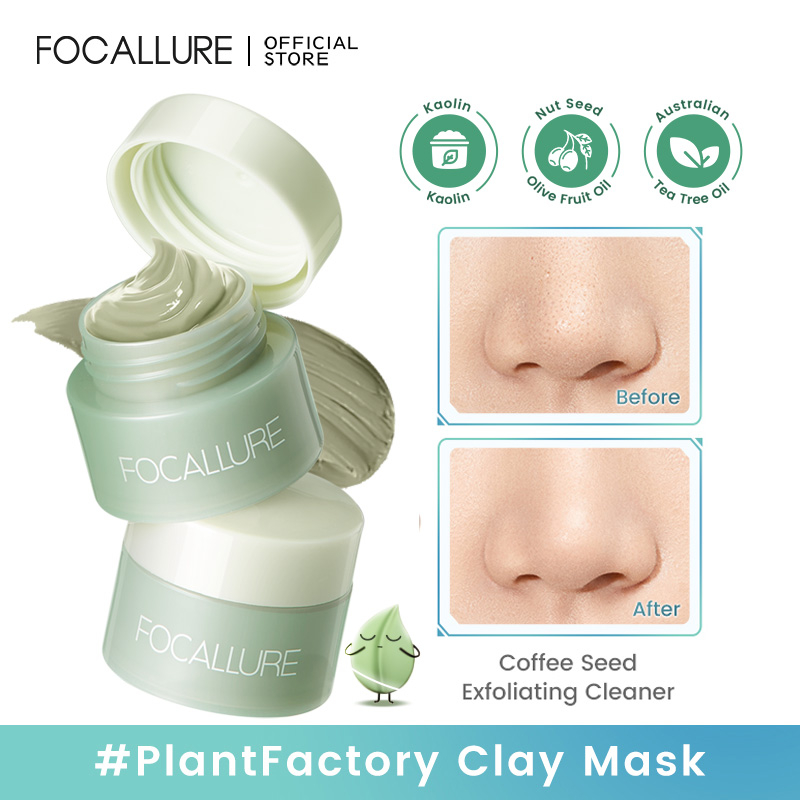 FOCALLURE Natural Care Cleaning Clay Mask Anti Pores Anti Acne Deep ...