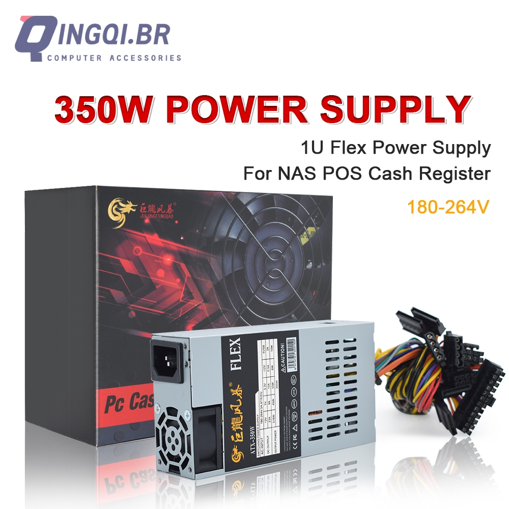 New For NAS POS Cash Register Machine ATX 350W PSU 180-264V 24Pin For ...
