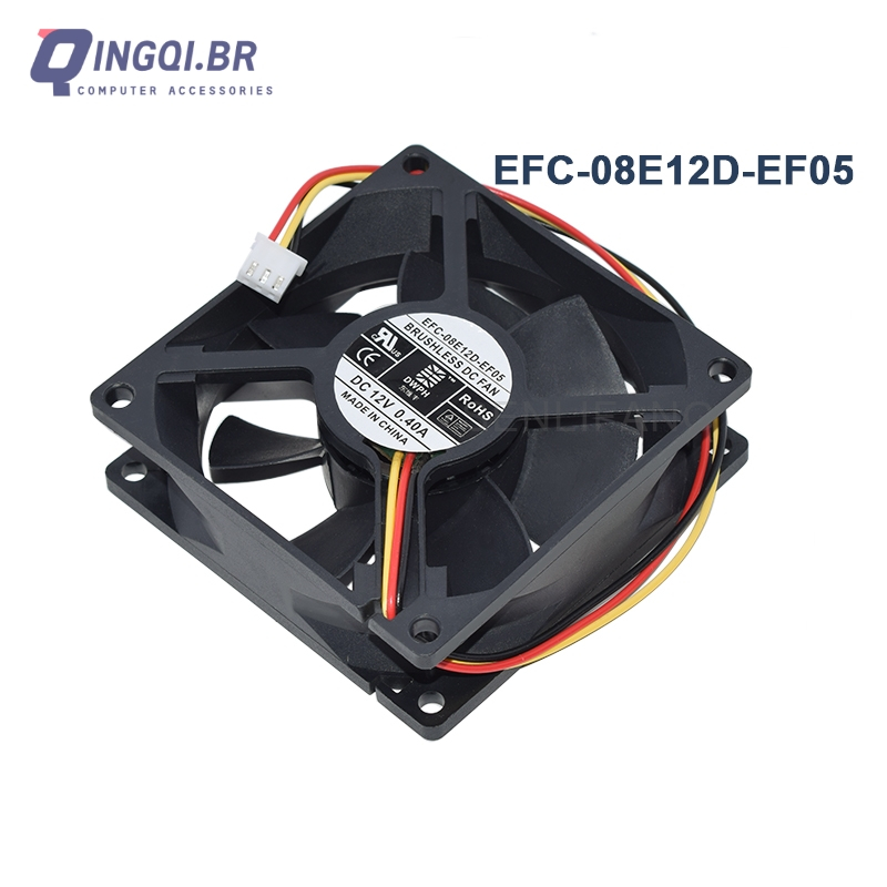 NEW DWPH EFC-08E12D-EF05 DC 12V 0.4A 80x80x25mm 3-wire Server Cooling Fan | Shopee Philippines