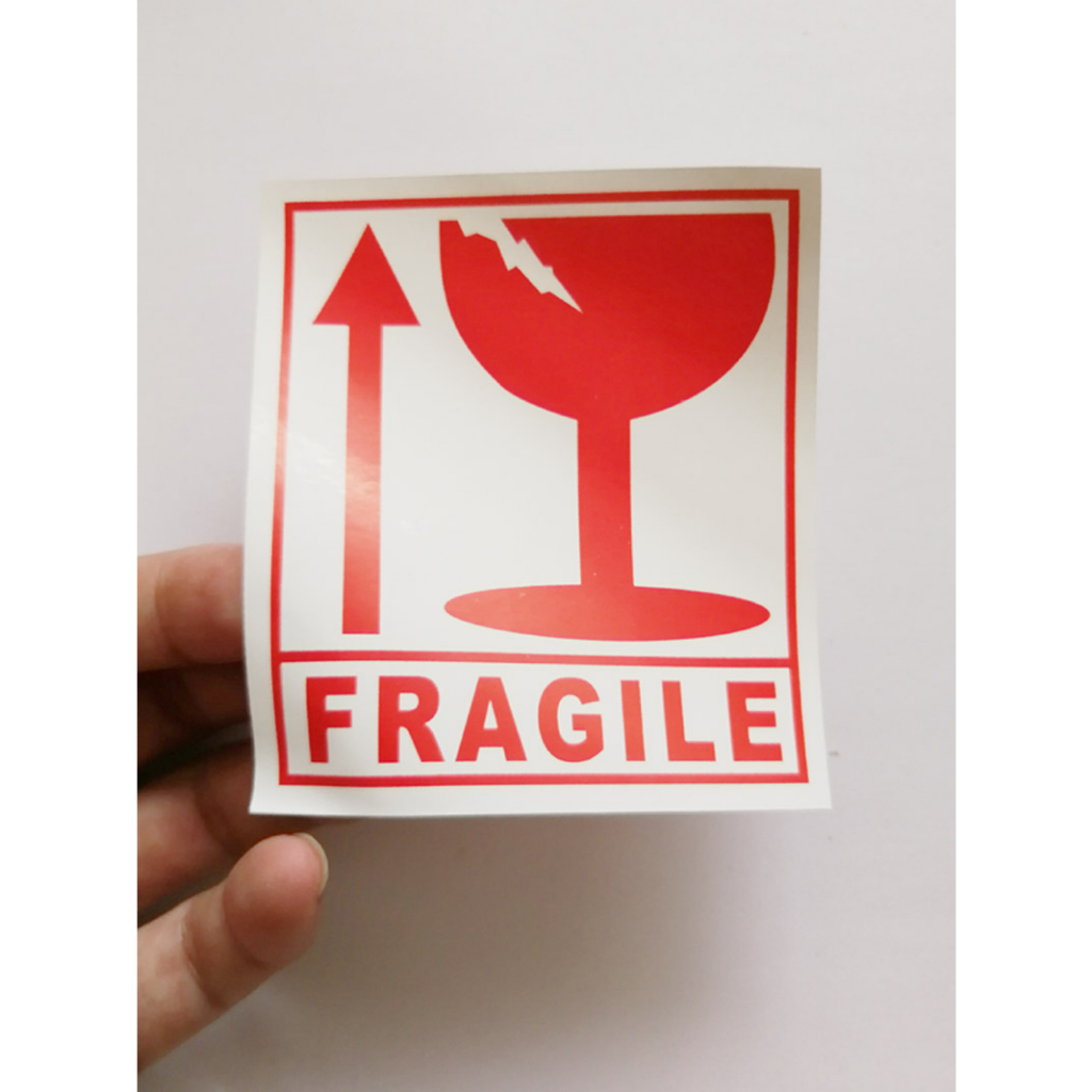 120pcs 80*90mm Warning Shipping Label Fragile Products Box Sticker ...