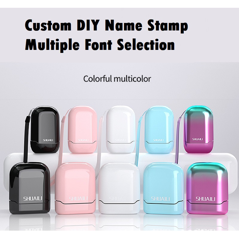 【Free ink】Stamp Personalized FREE NAME| Mini Customized Stamps | Shopee ...