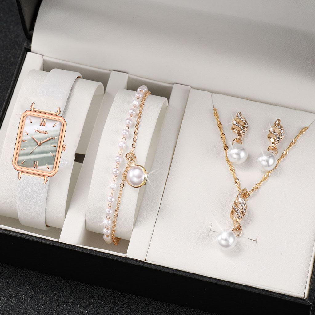 COD Women's Watch Fashion Casual Quartz Watch Korean Elegant Leather ...