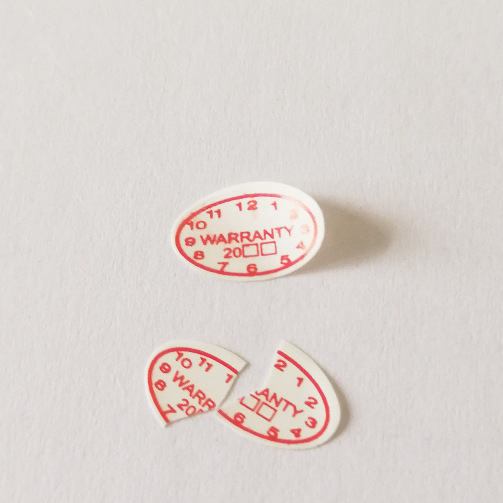500pcs 10*6mm Oval Shape Universal Destructive Tamper Warranty Sticker ...
