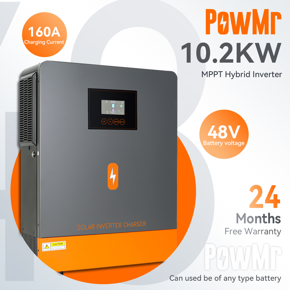 PowMr MPPT 10.2kw on-grid /off-grid hybrid inverter 48Vdc 230VAC PV ...