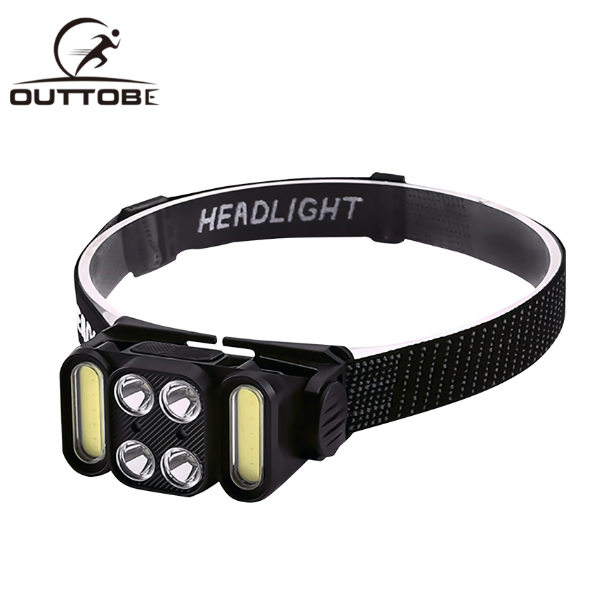 Outtobe Headlamp Mini Induction Headlight USB Rechargeable Headlights ...