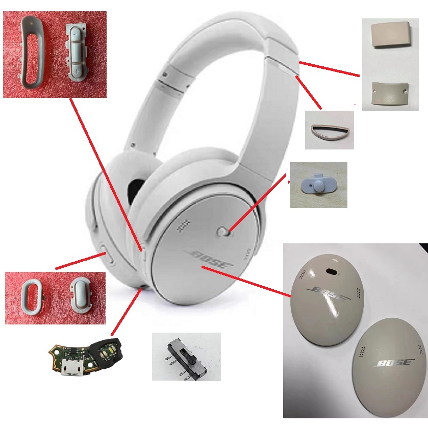 Repair Parts for Bose QuietComfort 45 QC45 Headphones,Power Switch,usbc ...