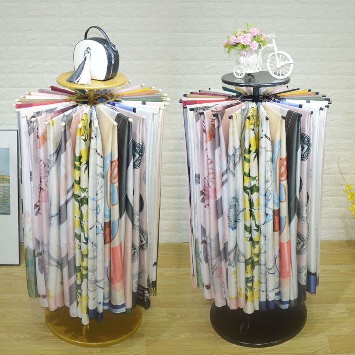 Iron Cloth Stand Scarf Shelf Ring Rotating Silk Scarf Display Stand ...