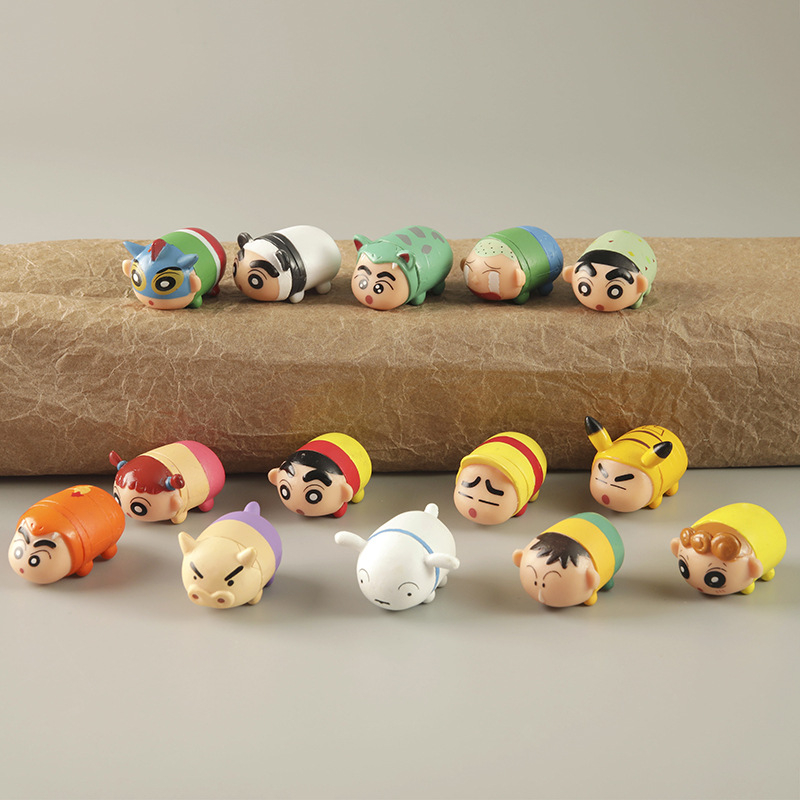 14Pcs/Set Yoshito Usui Anime Crayon Shin-chan Pikachu Nohara Shinnosuke ...