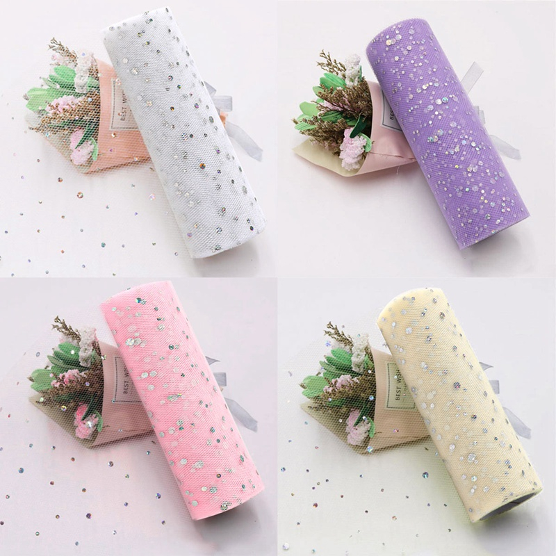 15CM Crystal Glitter Organza Tulle Rolls Sequin Tulle Netting Fabric ...