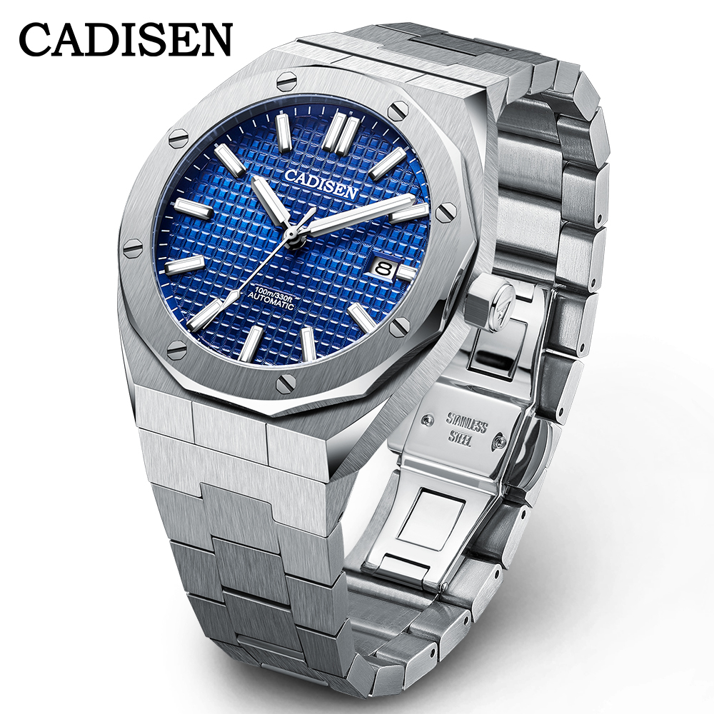 CADISEN Men Watch Orginal Stainless Steel Japan NH35A Automatic Mechanical Watch For Men Fashion ...