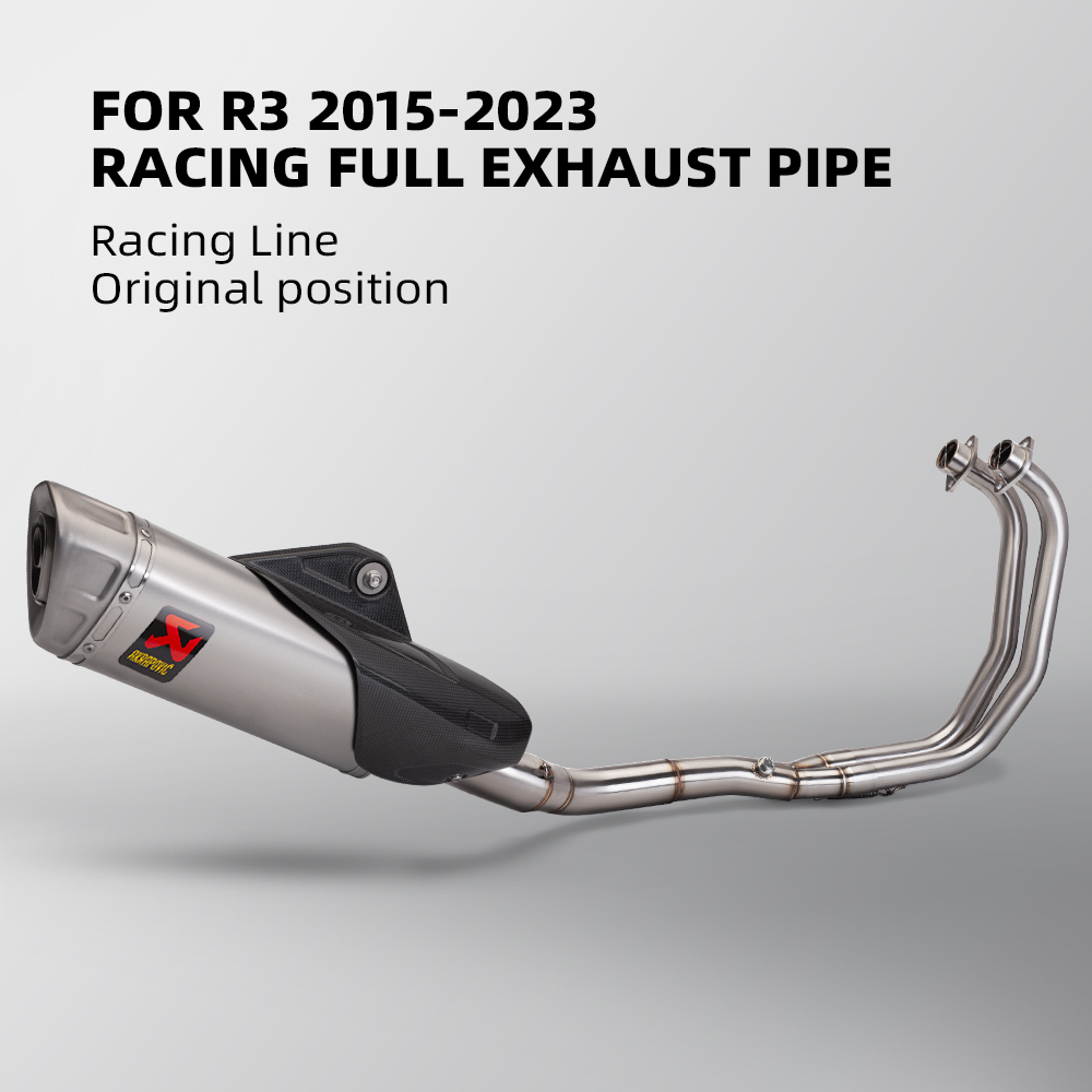 For Yamaha Yzf R3 R25 Mt03 Motorcycle Exhaust Moto Modified Full