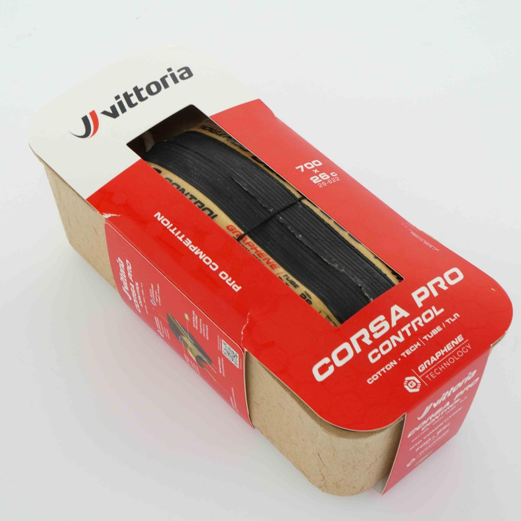 Vittoria Corsa Pro Control 700x26C/28C G2.0 TLR Road Tyre Black/Tan (para) Victoria Road Bike ...